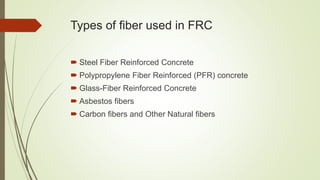 fiber reinforced concrete | PPTX