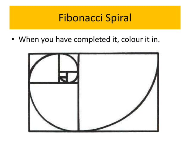 6) fibonacci spiral | PPTX | Drawing and Sketching | Arts and Crafts