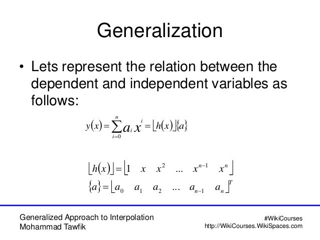 Interpolation Generalized