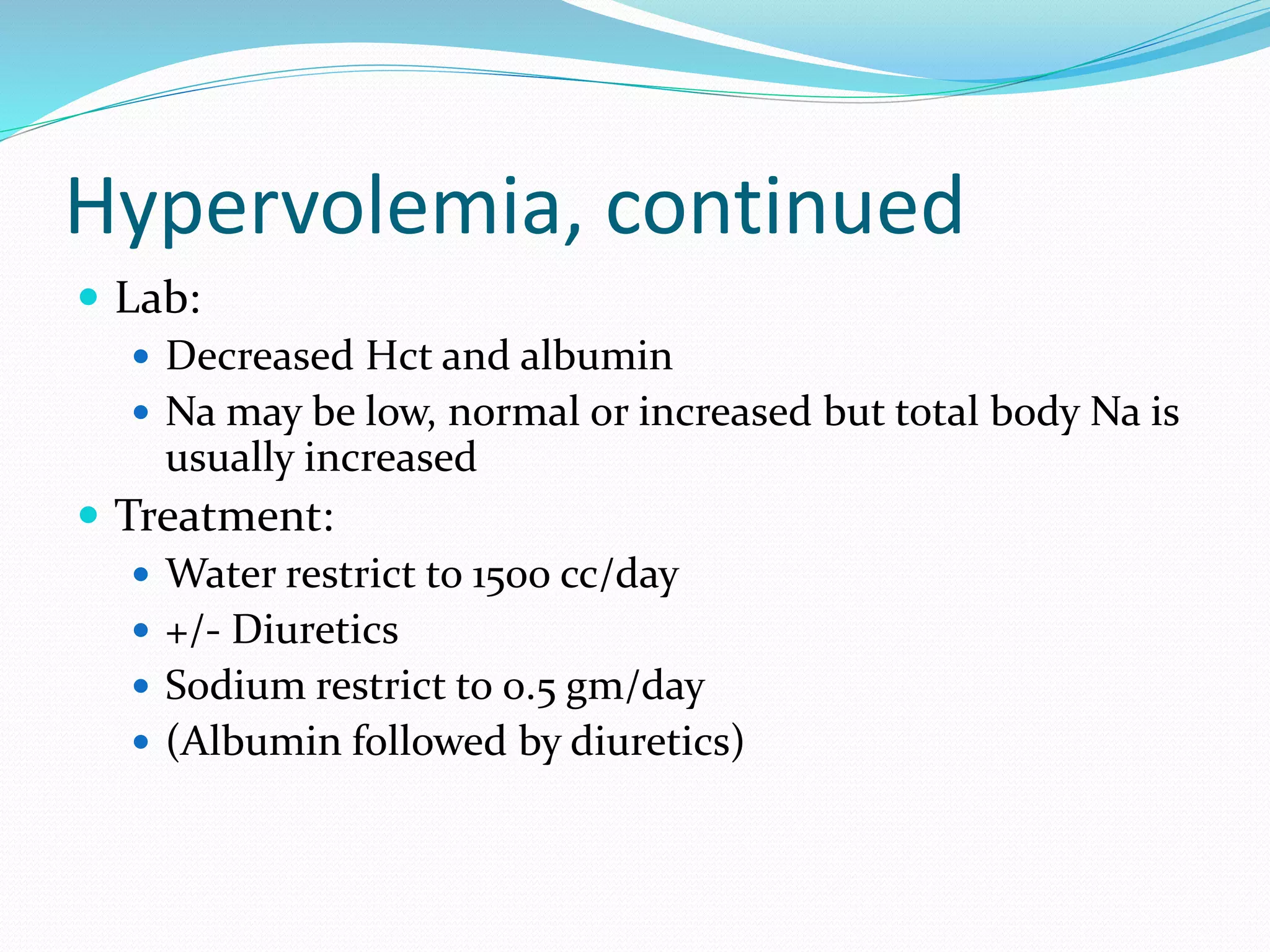 6 fluid and electrolyte abnormalities | PPTX
