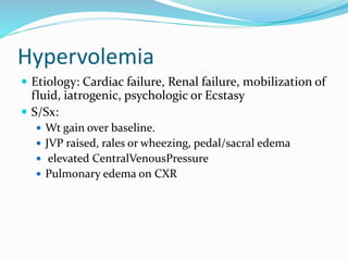 6 fluid and electrolyte abnormalities | PPTX
