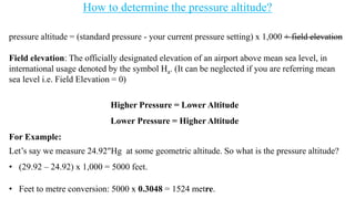 Pressure Altitude | Flight Mechanics | GATE Aerospace | PPTX