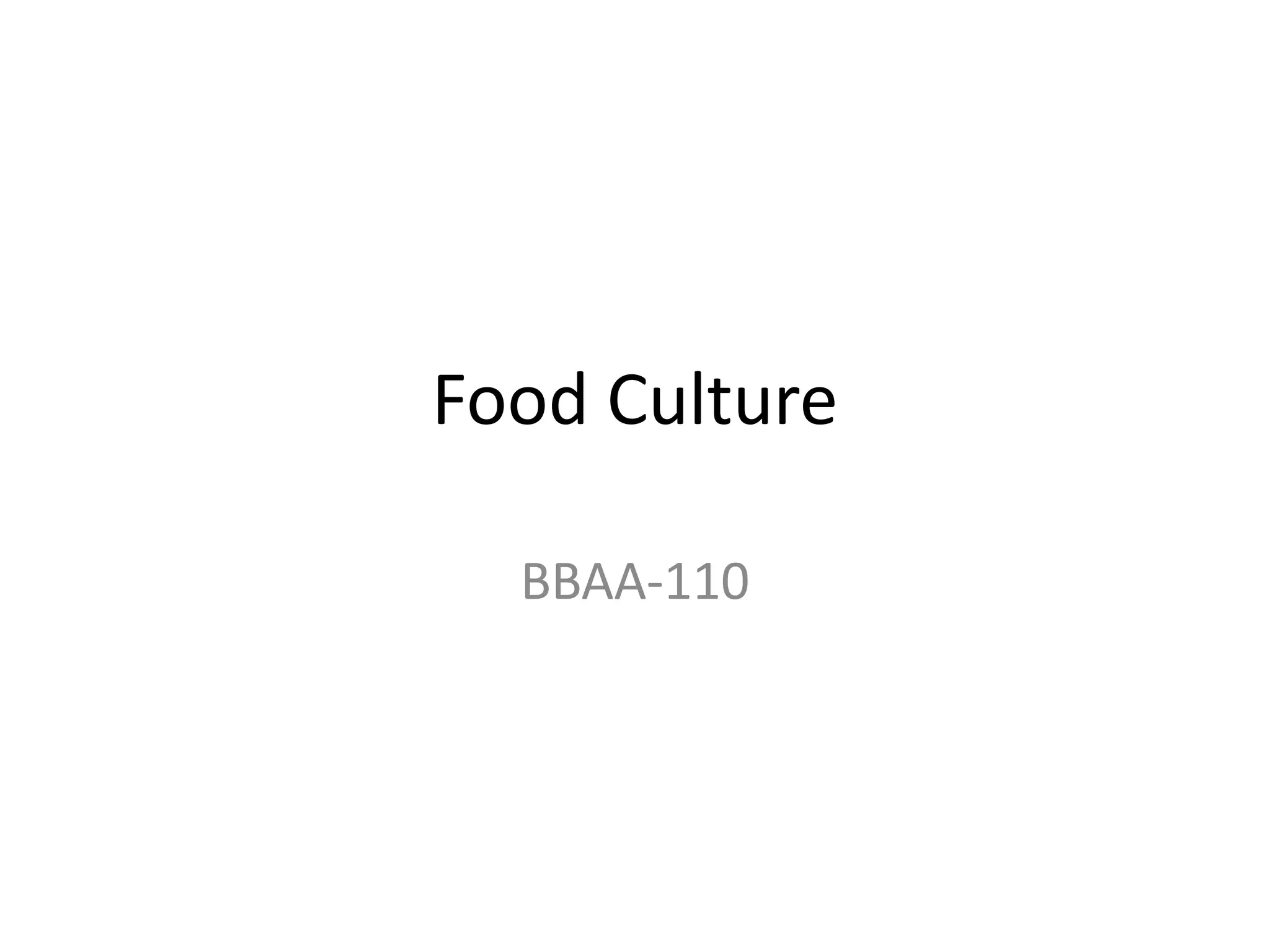 Food culture | PPTX