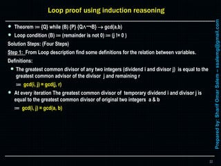 #6 formal methods – loop proof using induction method | PPTX