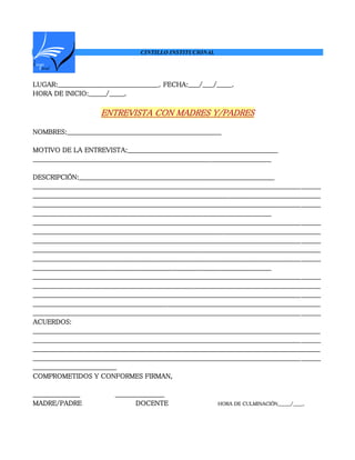 6 formatos para reuniones con padres de familia | PDF