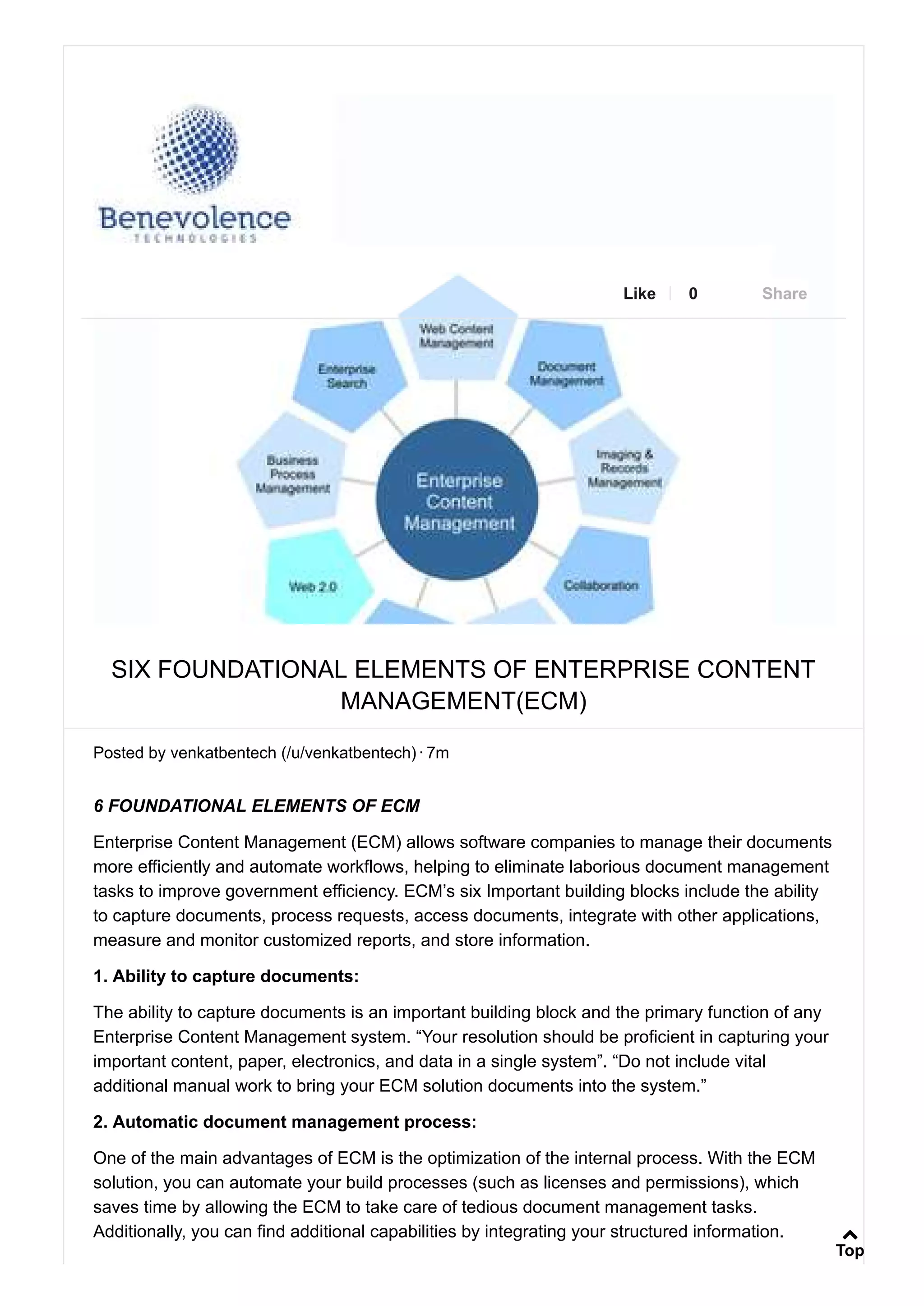 6 foundational elements of ecm | PDF