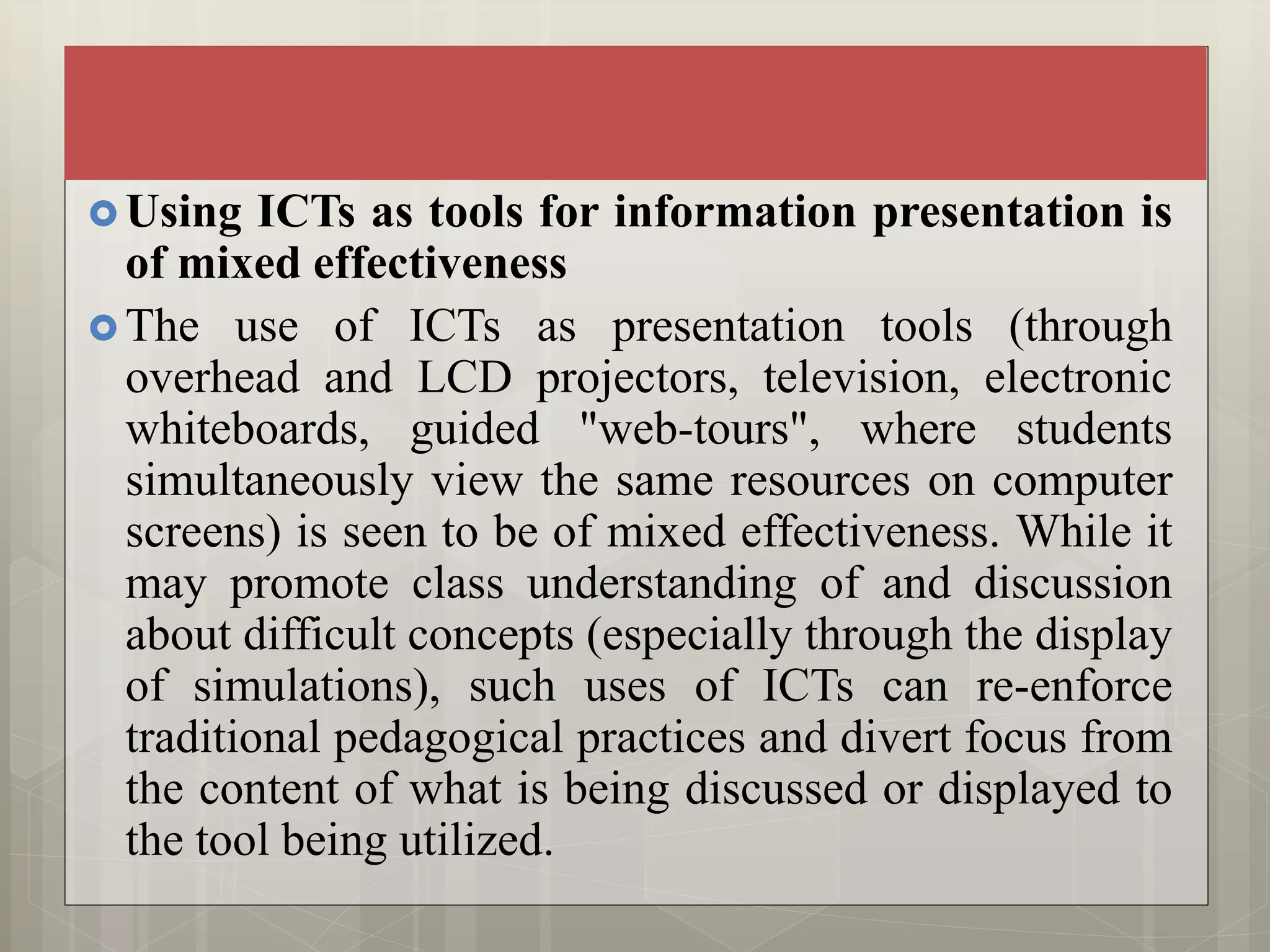 ICT and teachers | PPTX