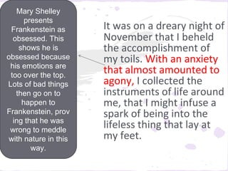 Frankenstein find Quotes | PPTX