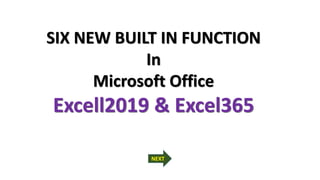 6 Function Built In (Excel 2019 dn 365).pptx