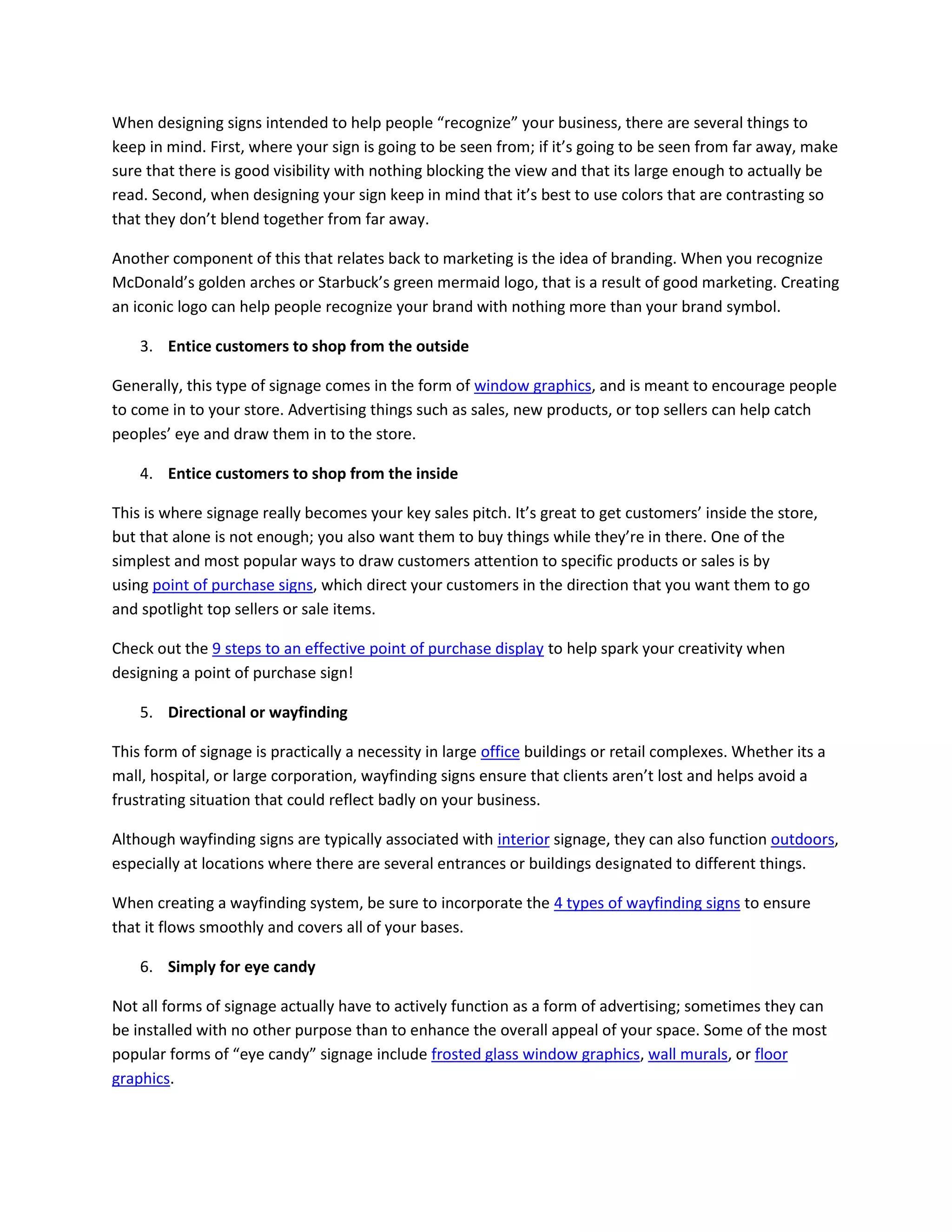 6 functions of signage | PDF