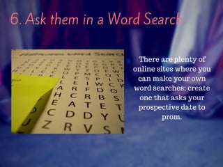 6 fun ways to ask your date to prom | PDF