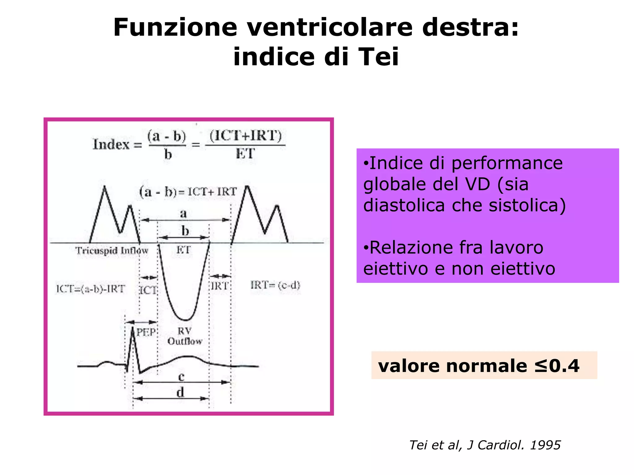 La valutazione ecocardiografica della funzione ventricolare destra | PPTX