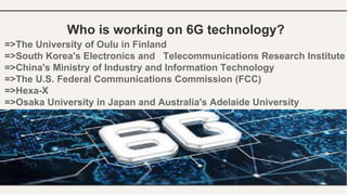 6G TECHNOLOGY:REVOTION FROM 1G TO 6G AND ADVANTAGES-DISADVANTAGES | PPTX