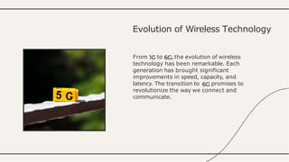 6G TECHNOLOGY:REVOTION FROM 1G TO 6G AND ADVANTAGES-DISADVANTAGES | PPTX