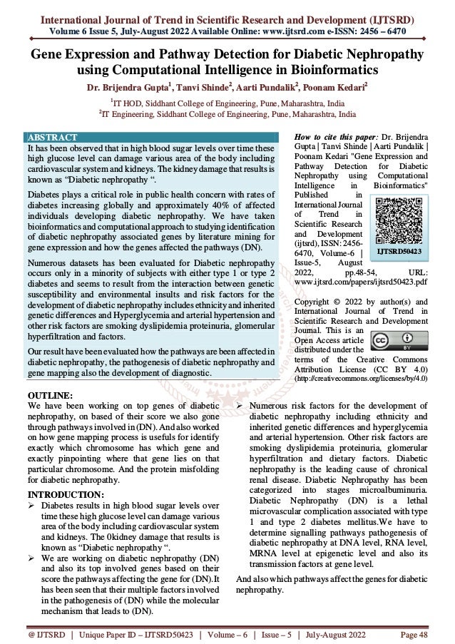 Gene Expression And Pathway Detection For Diabetic Nephropathy Using Computational Intelligence