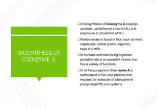 Coenzyme A | PPTX