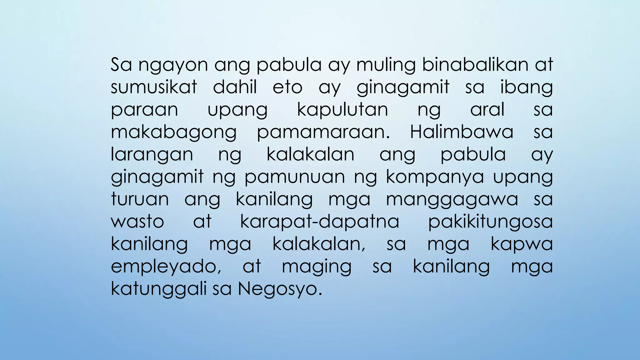 Pabula | PDF