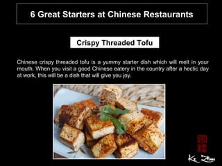 6 great starters at chinese restaurants | PPT