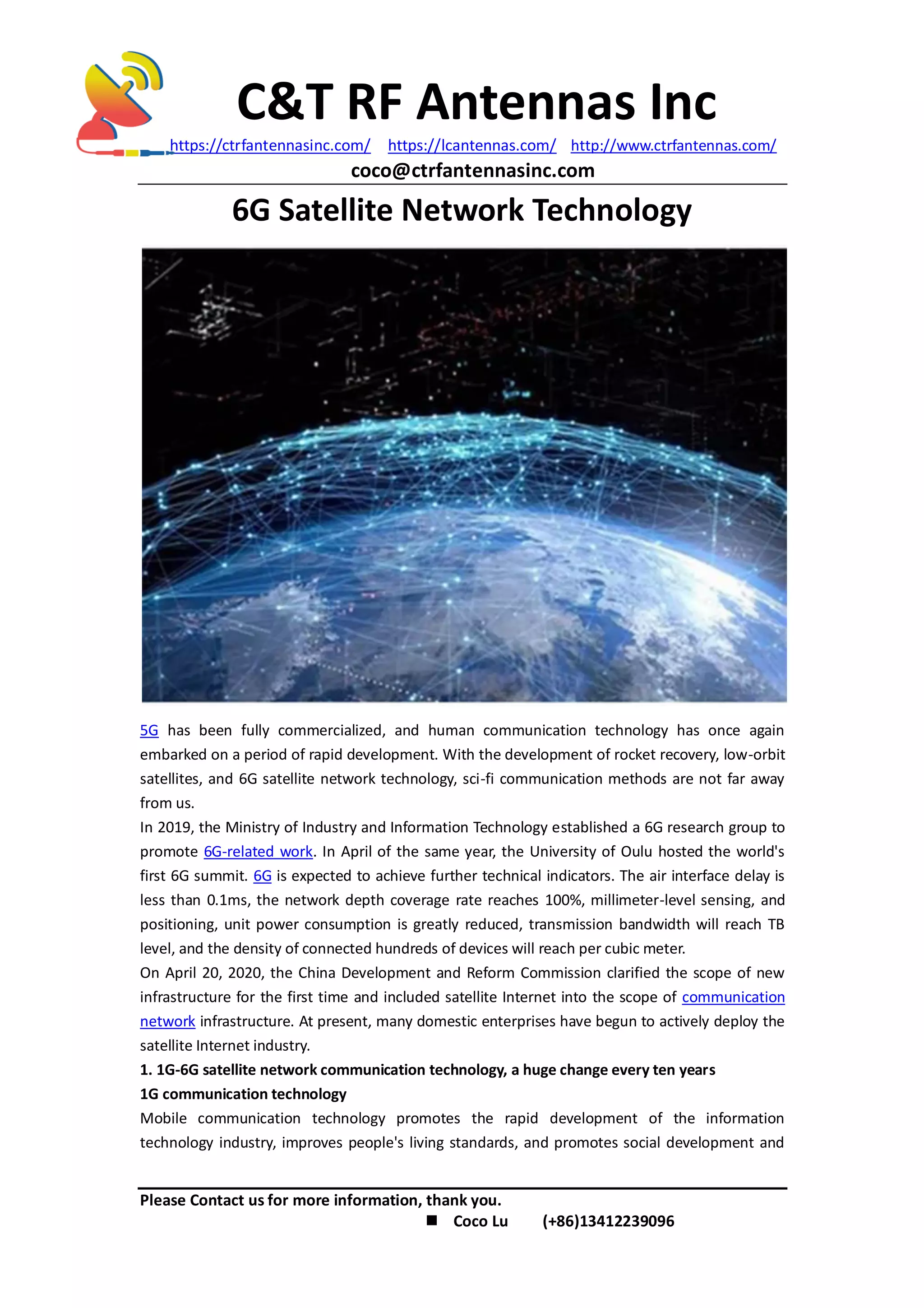 6G satellite network technology | PDF