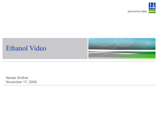 Ethanol & Biofuels | PPT