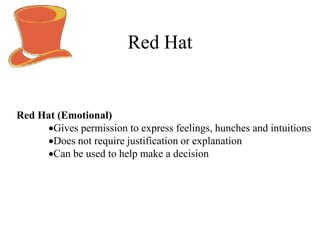 6hats model- De Bono | PDF