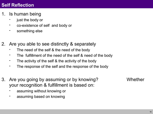 Knowing through self-verification – on the basis of Natural Acceptance ...