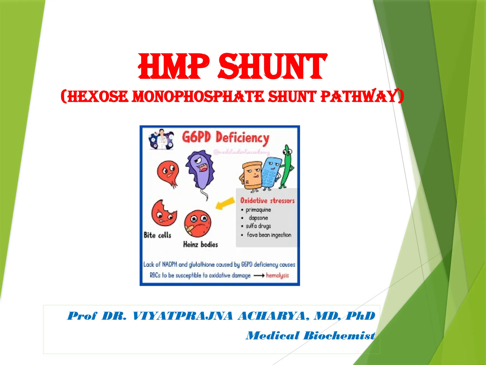 6 HMP SHUNT- alternate glucose oxidation pathway | PPTX