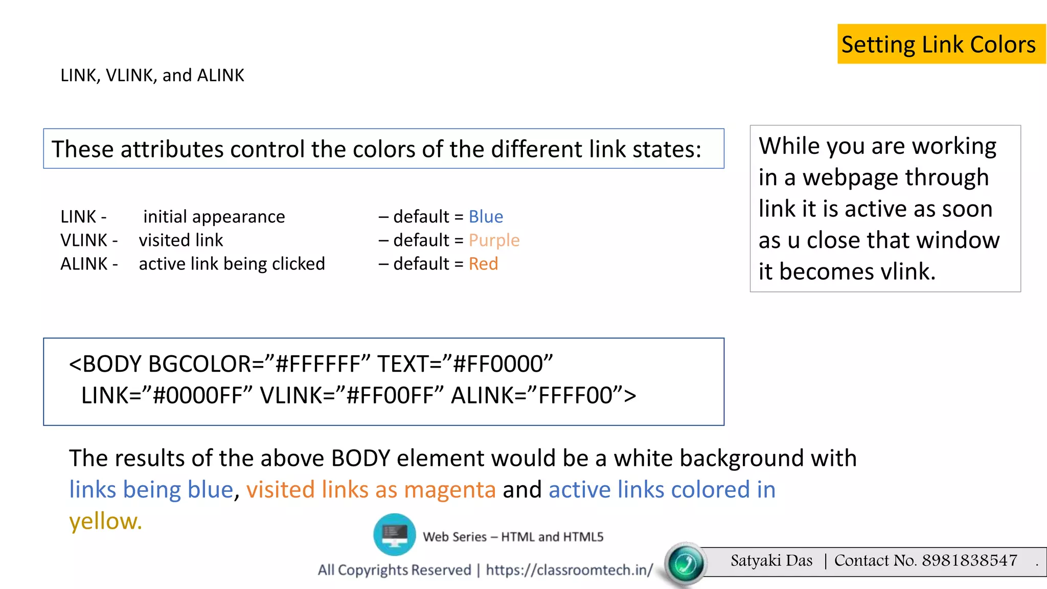 6 html links | PPTX | Web Design and HTML | Internet