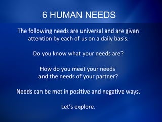 6 human needs for relationship happiness | PPT