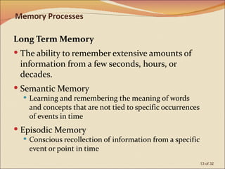6 HUS 133 Attention and Memory | PPT