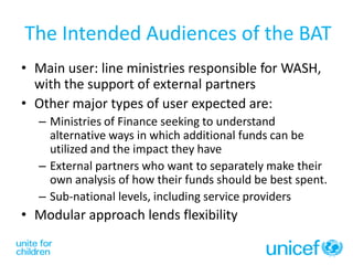 The WASH Bottleneck Analysis Tool (BAT) | PPTX