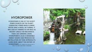 6 Hydropower | PPTX | Power and Energy Industry | Industries