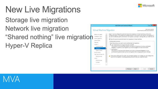 Hyper-V High Availability and Live Migration