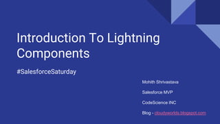 Introduction to lightning components | PPTX