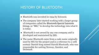 Bluetooth technology | PPTX