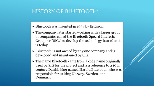 Bluetooth technology | PPTX
