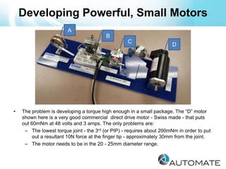 Leading Robotics Research: SMAC Direct Drive Servo Motor Robotic Finger ...