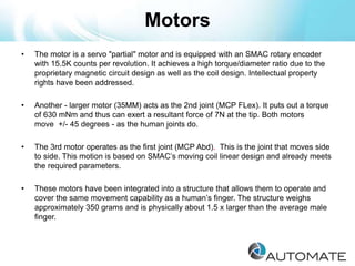 Leading Robotics Research: SMAC Direct Drive Servo Motor Robotic Finger ...