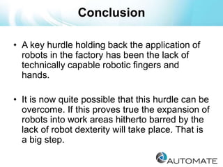 Leading Robotics Research: SMAC Direct Drive Servo Motor Robotic Finger ...