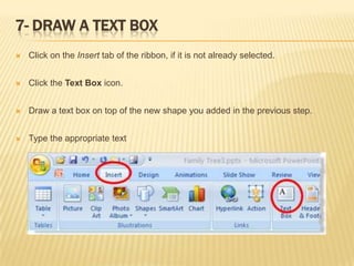 6 ict tutorial create a family tree chart in power point 2007 | PPT