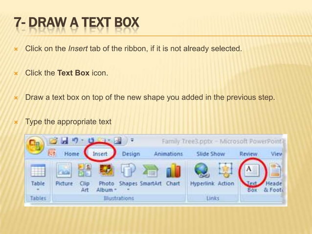 6 ict tutorial create a family tree chart in power point 2007 | PPT