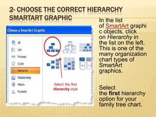 6 ict tutorial create a family tree chart in power point 2007 | PPT