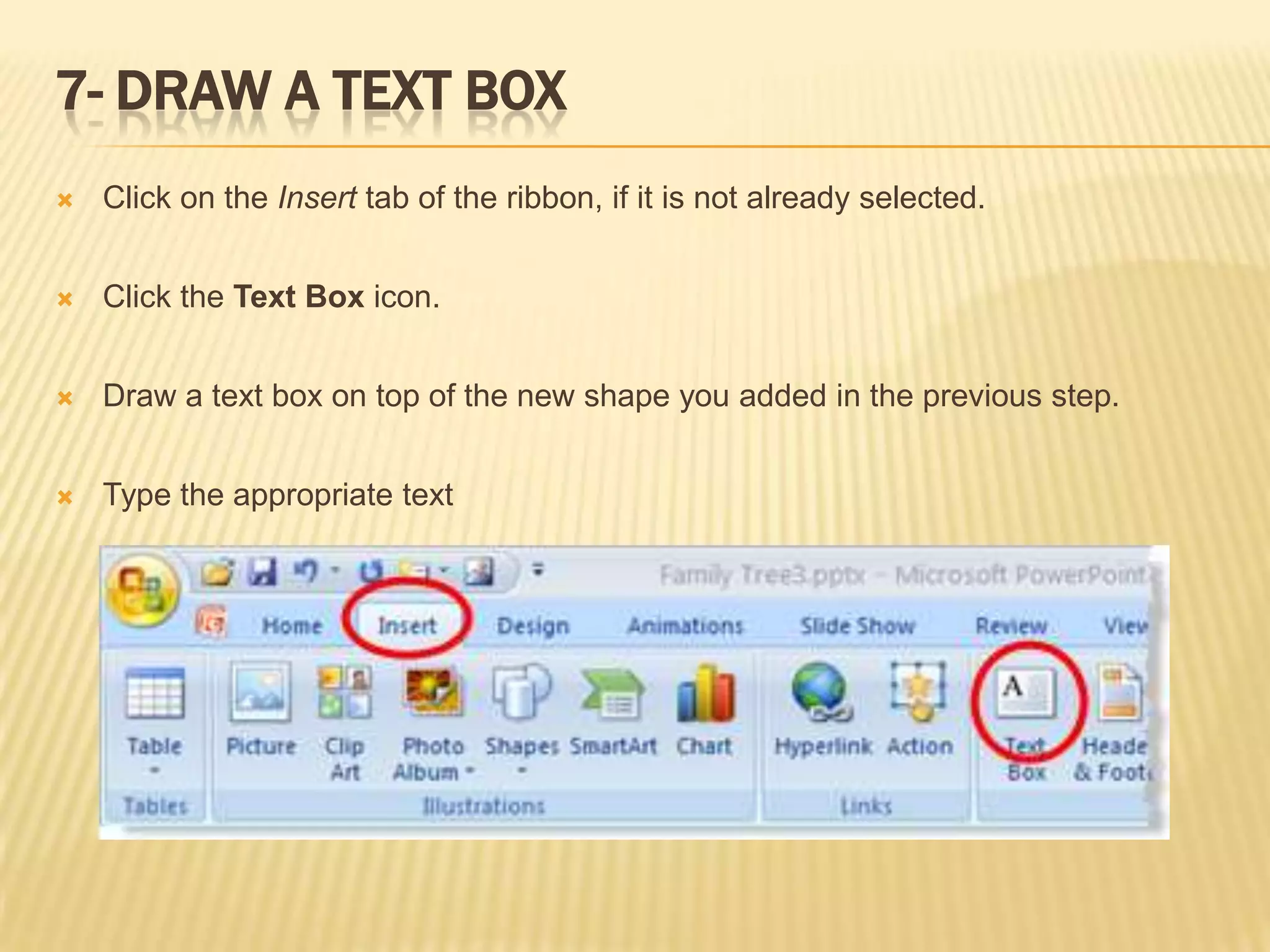 6 ict tutorial create a family tree chart in power point 2007 | PPT
