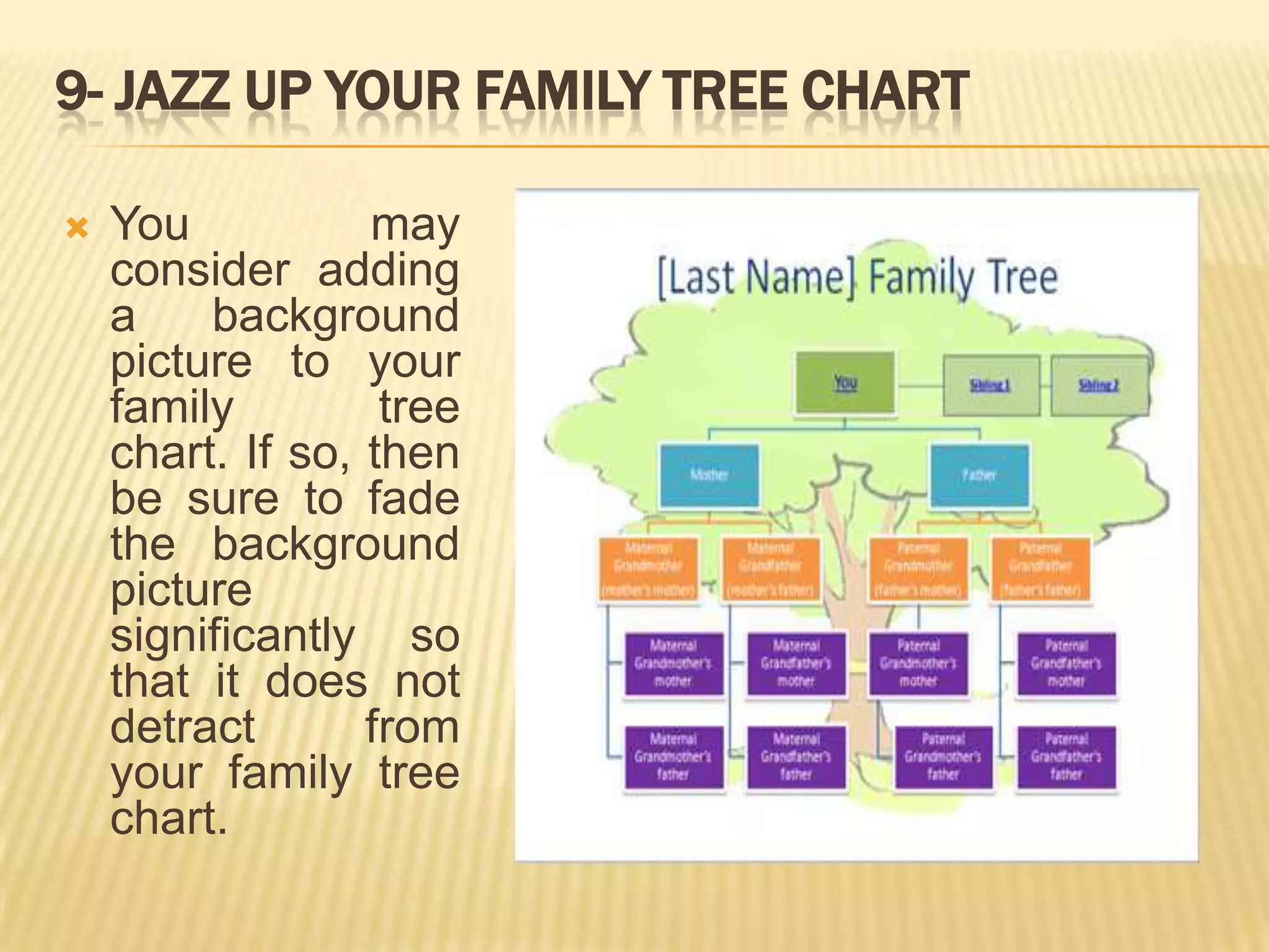 6 ict tutorial create a family tree chart in power point 2007 | PPT