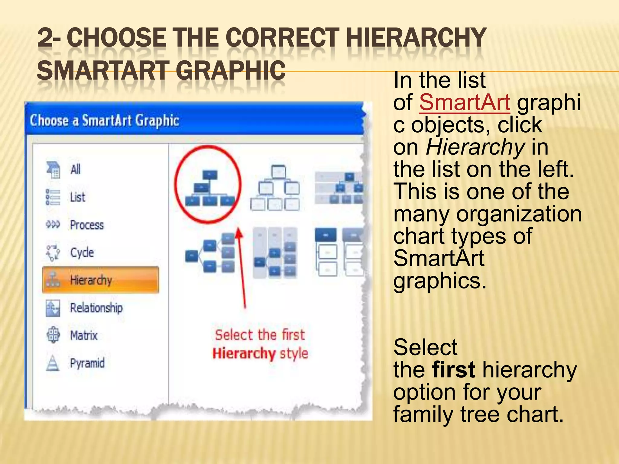 6 ict tutorial create a family tree chart in power point 2007 | PPT