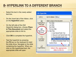 6 ict tutorial create a family tree chart in power point 2007 | PPTX