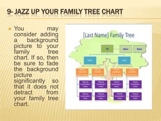 6 ict tutorial create a family tree chart in power point 2007 | PPT