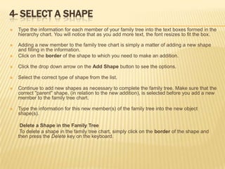 6 ict tutorial create a family tree chart in power point 2007 | PPT