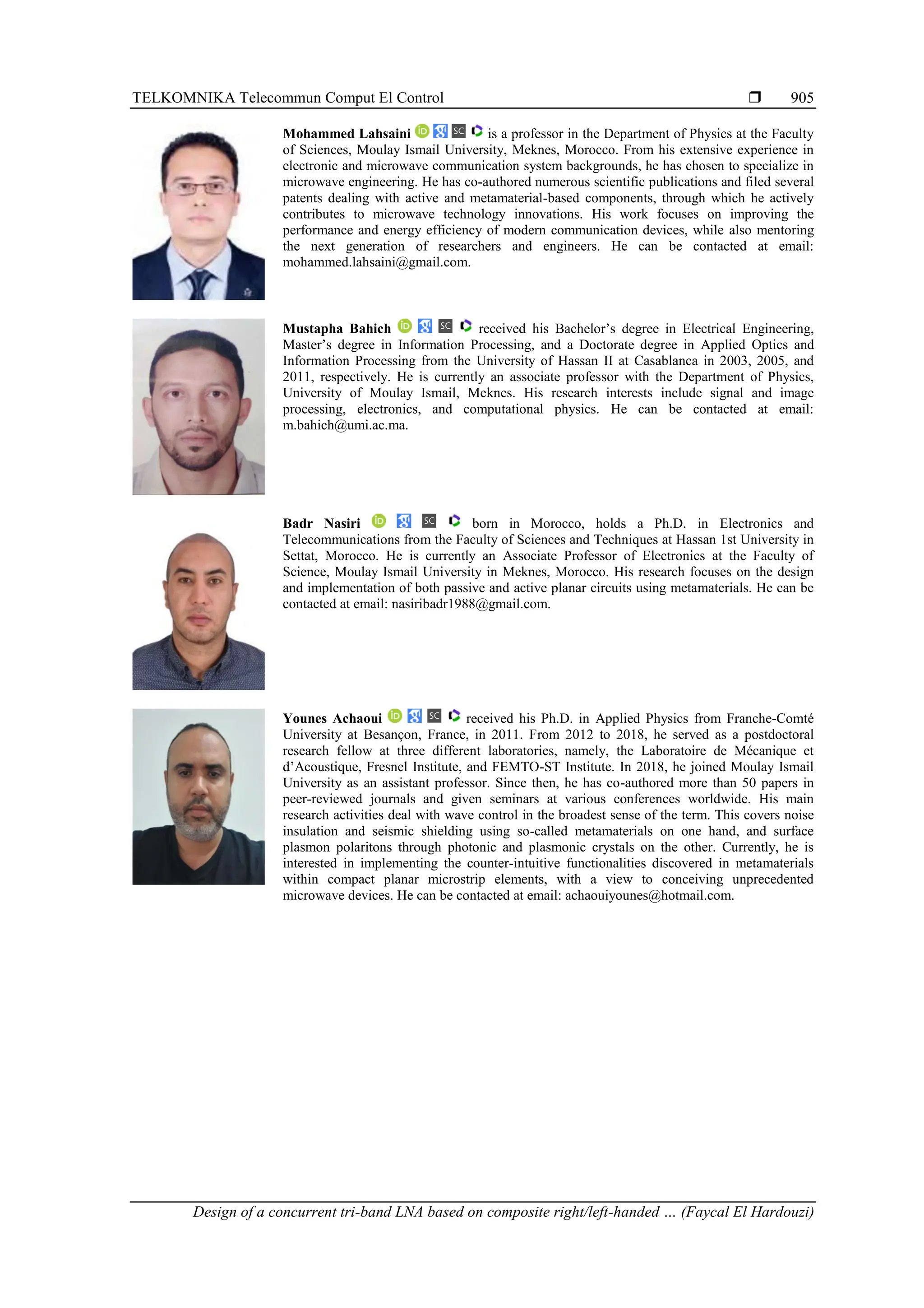 Design of a concurrent tri-band LNA based on composite right/left ...