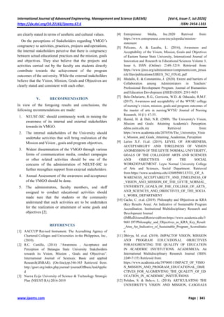 Perception, Awareness, Acceptance and understanding of NEUST-sic ...